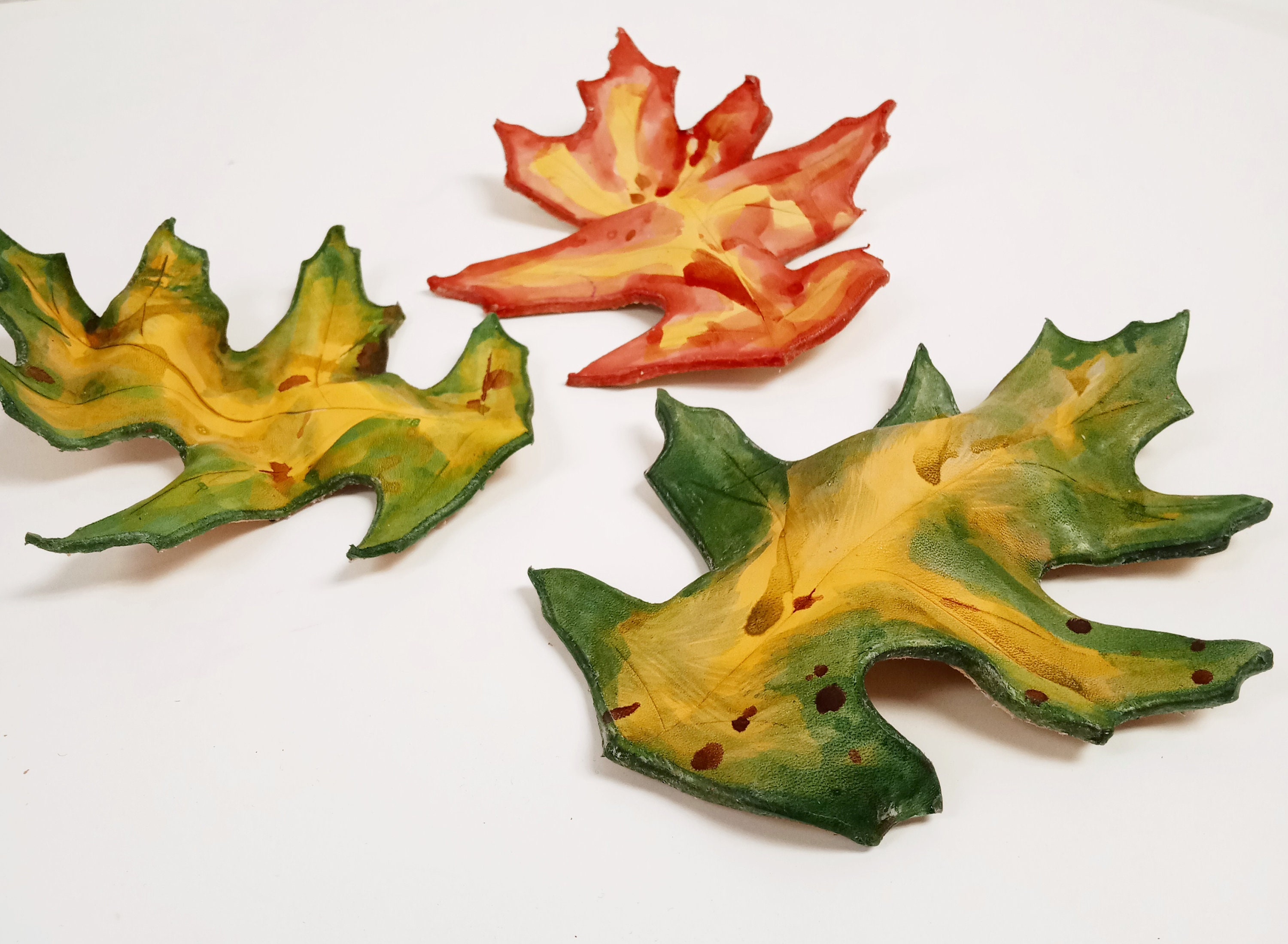 Large Leather Oak Leaf - for Crafting or Home Decor Spring Leaves Fall ...