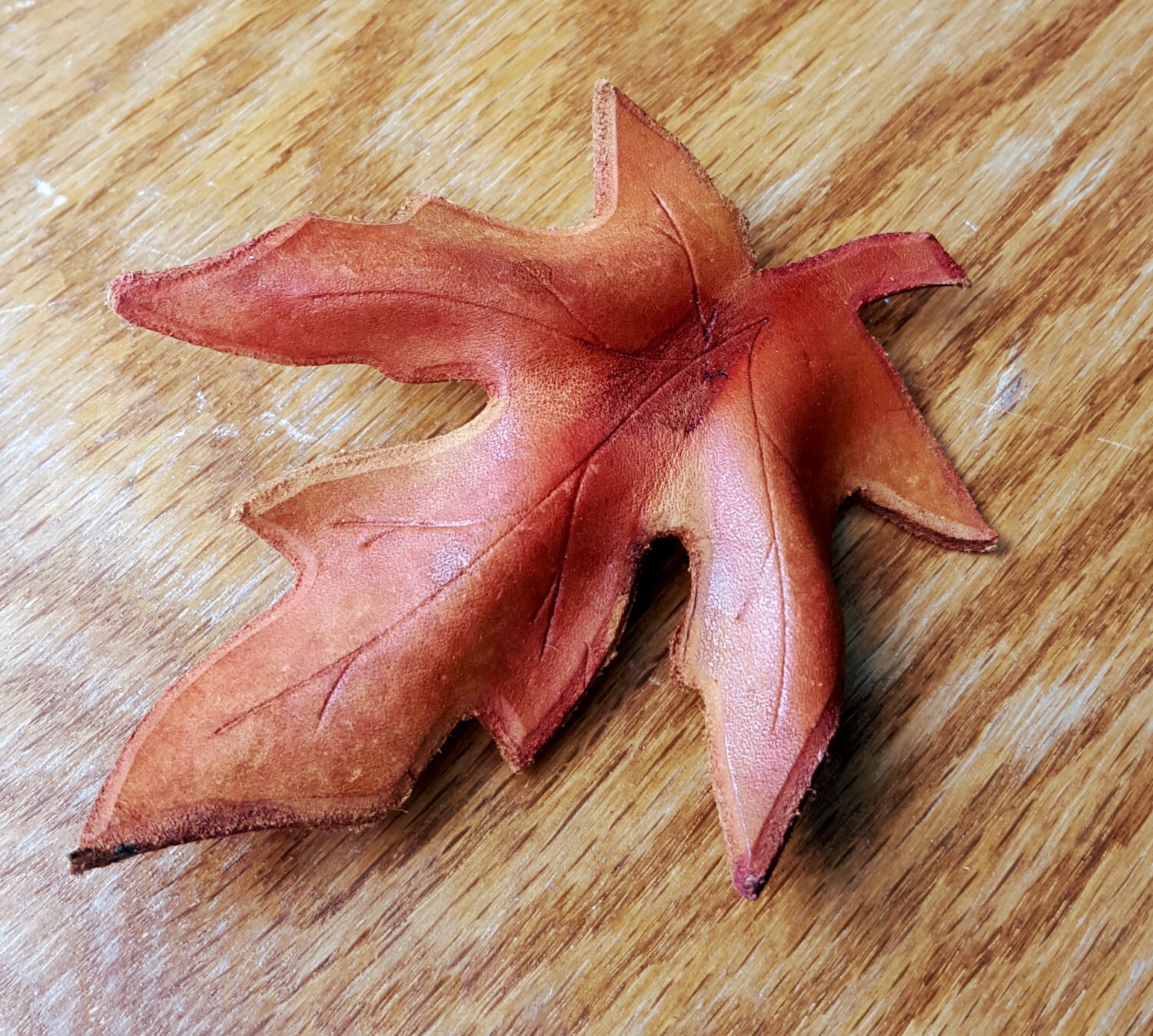 Leather Leaf Barrette, Fall Pointed Maple Leaf Large Hair Barrette ...
