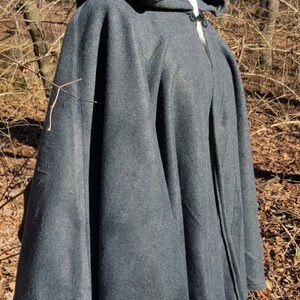 Short Fleece Cloak, Dark Grey Full Circle Cloak Cape - Etsy UK