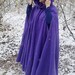 Purple Long Winter Cloak Full Circle Fleece Medieval - Etsy