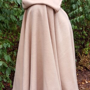 Short Fleece Cloak, Camel Tan Full Circle Cloak Cape With Hood - Etsy