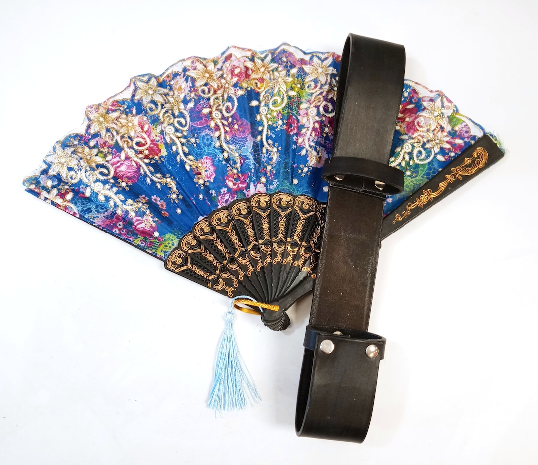 Fan Holder, Leather Fan Holster for Belt, Hand Fan Belt Holster, Summer ...