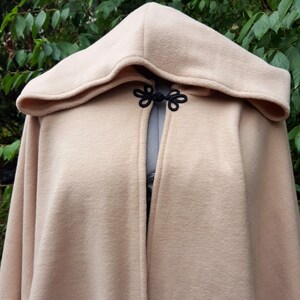 Short Fleece Cloak, Camel Tan Full Circle Cloak Cape With Hood - Etsy