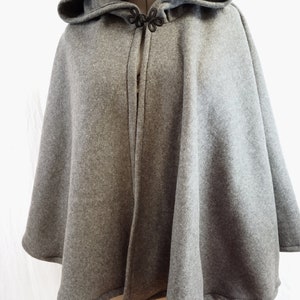 Short Fleece Cloak, Dark Grey Full Circle Cloak Cape - Etsy UK