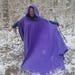 Purple Long Winter Cloak Full Circle Fleece Medieval - Etsy