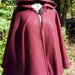 Short Fleece Cloak Burgundy Wine Full Circle Cloak Cape With - Etsy