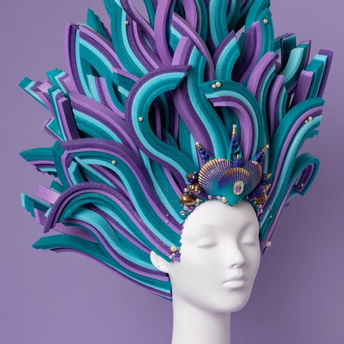 SALE Crystal Foam Wig Diamond Edition Blue - Etsy