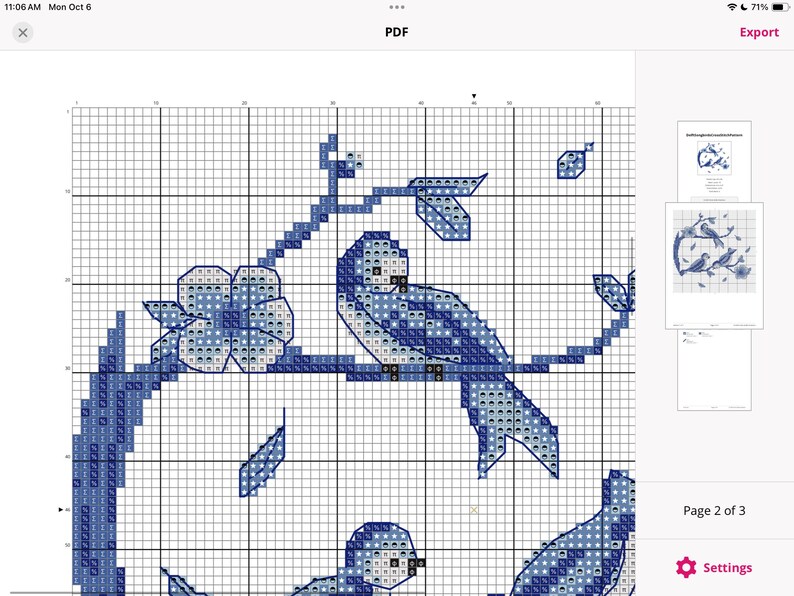Delft Blue Songbirds Cross Stitch Pattern — Digital Download - Etsy