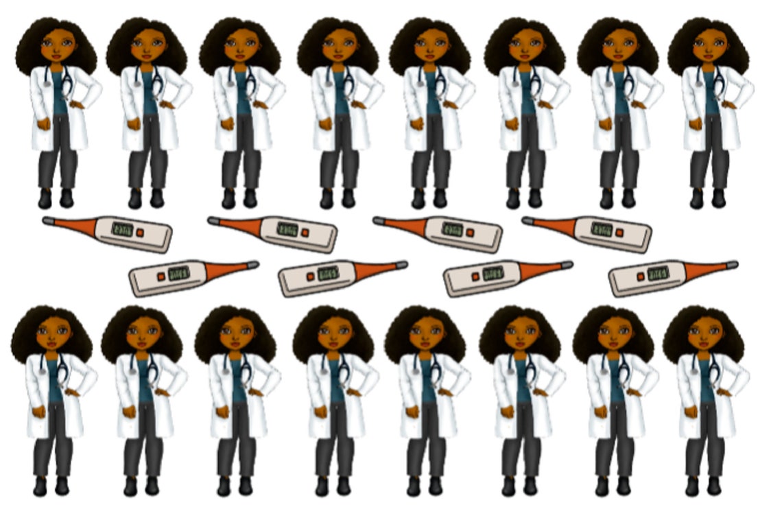 24 Doctor African American Woman Stickers for Planners & Scrapbooks - Etsy