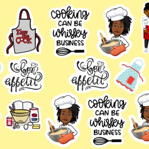 15 Chef Cook Female Woman Black African American Stickers - Etsy