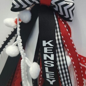 Ribbon Zipper Pull Name Tags, Cheer Bag Personalized Name Tag, Keychain ...