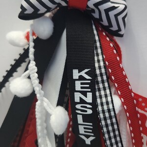 Ribbon Zipper Pull Name Tags, Cheer Bag Personalized Name Tag, Keychain ...