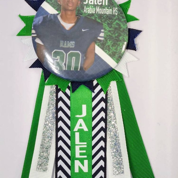 Senior Button With Ribbon - Etsy