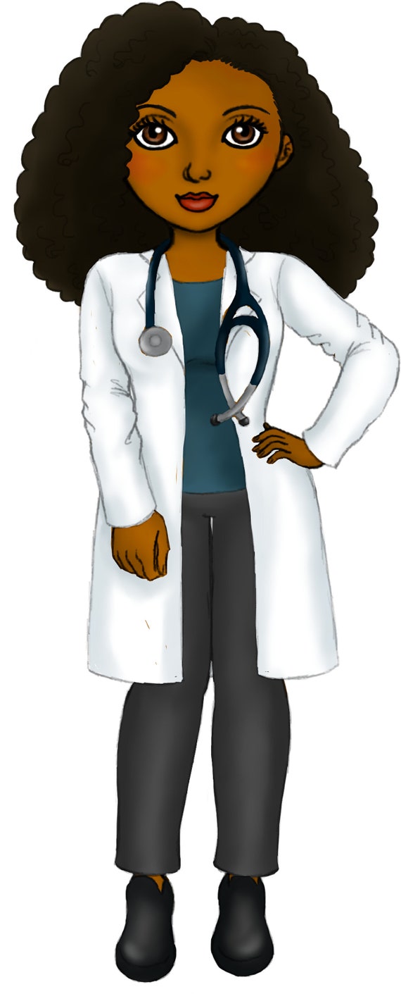 Lady Doctor Clipart Black