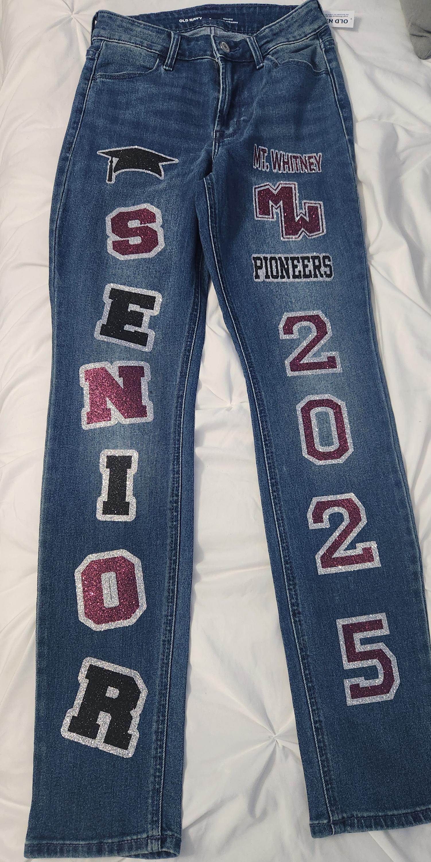 Custom Senior Jeans, Homecoming, Photo Shoot, College Jeans, Spirit ...