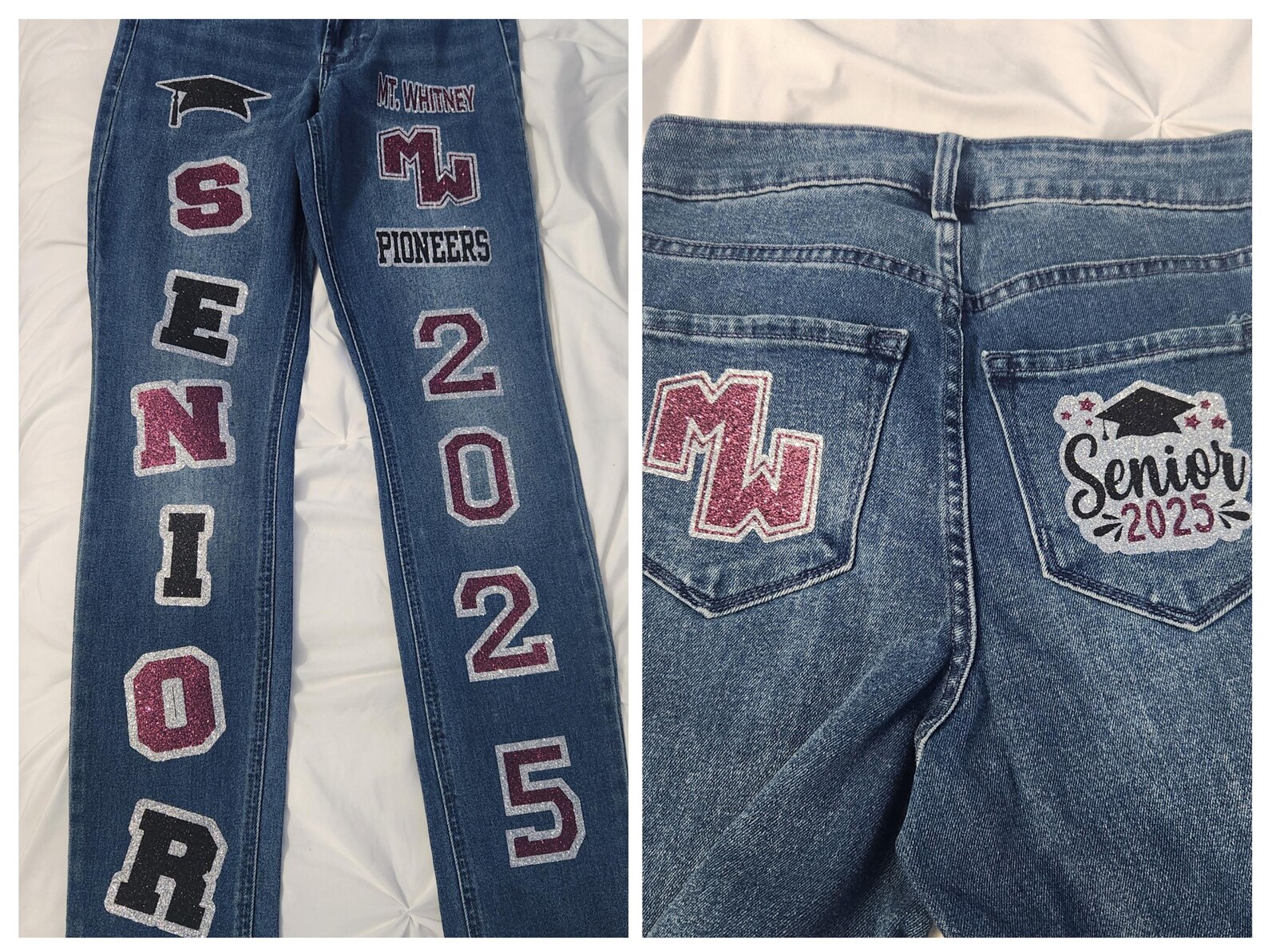 Custom Senior Jeans, Homecoming, Photo Shoot, College Jeans, Spirit ...