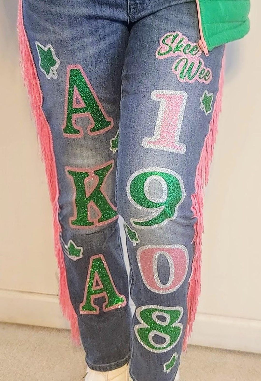 Custom Greek Sorority Jeans, Free Shipping Included, AKA, Delta, Zeta ...