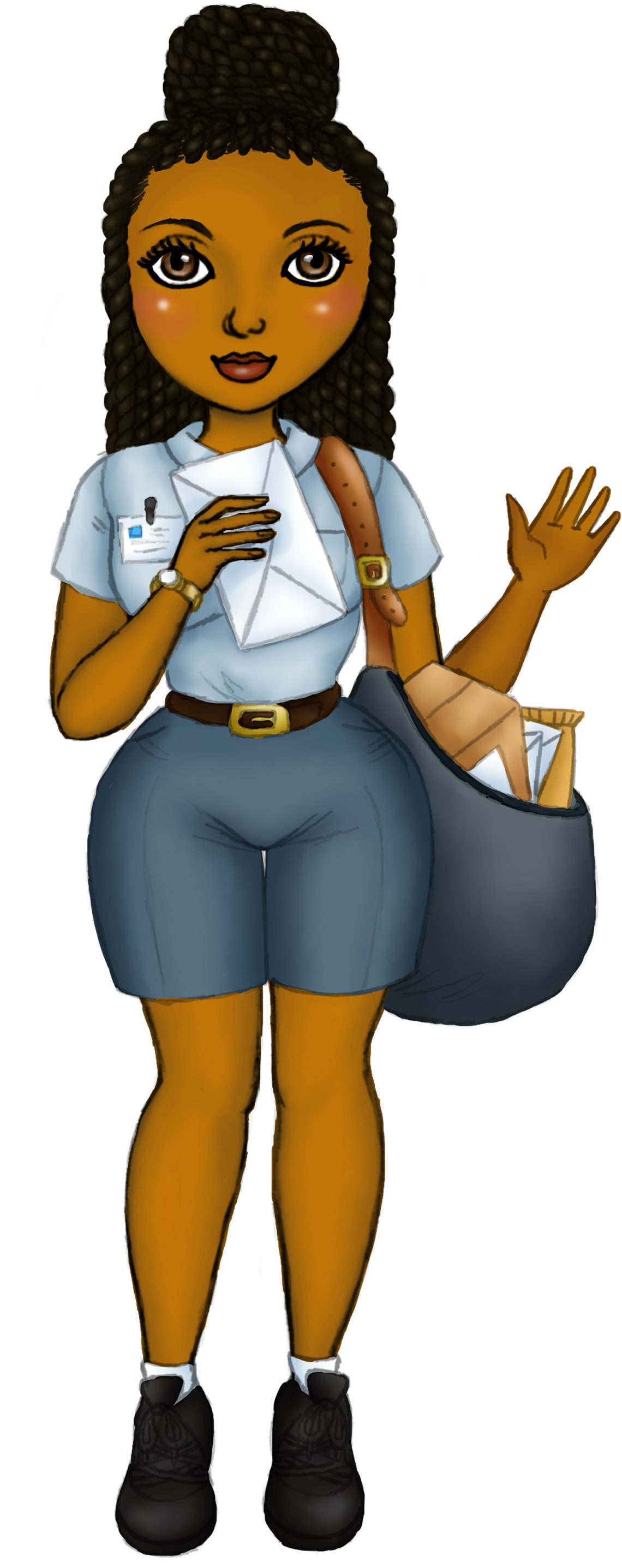 14 Postal Worker Delivery Female Black African American - Etsy