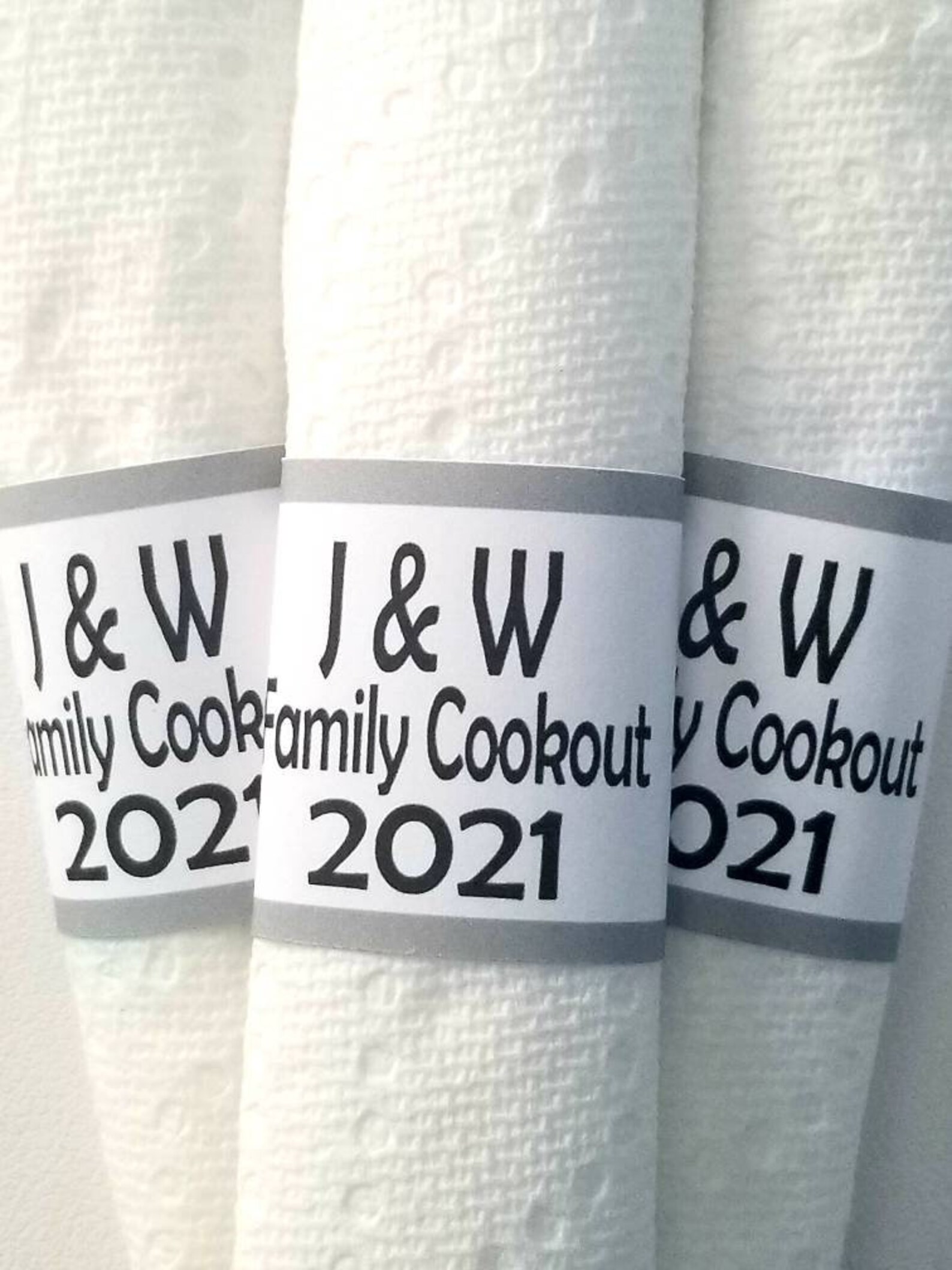 Napkin Wrapper Bands Custom or Personalized With Shipping - Etsy