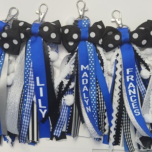 Ribbon Zipper Pull Name Tags, Cheer Bag Personalized Name Tag, Keychain ...