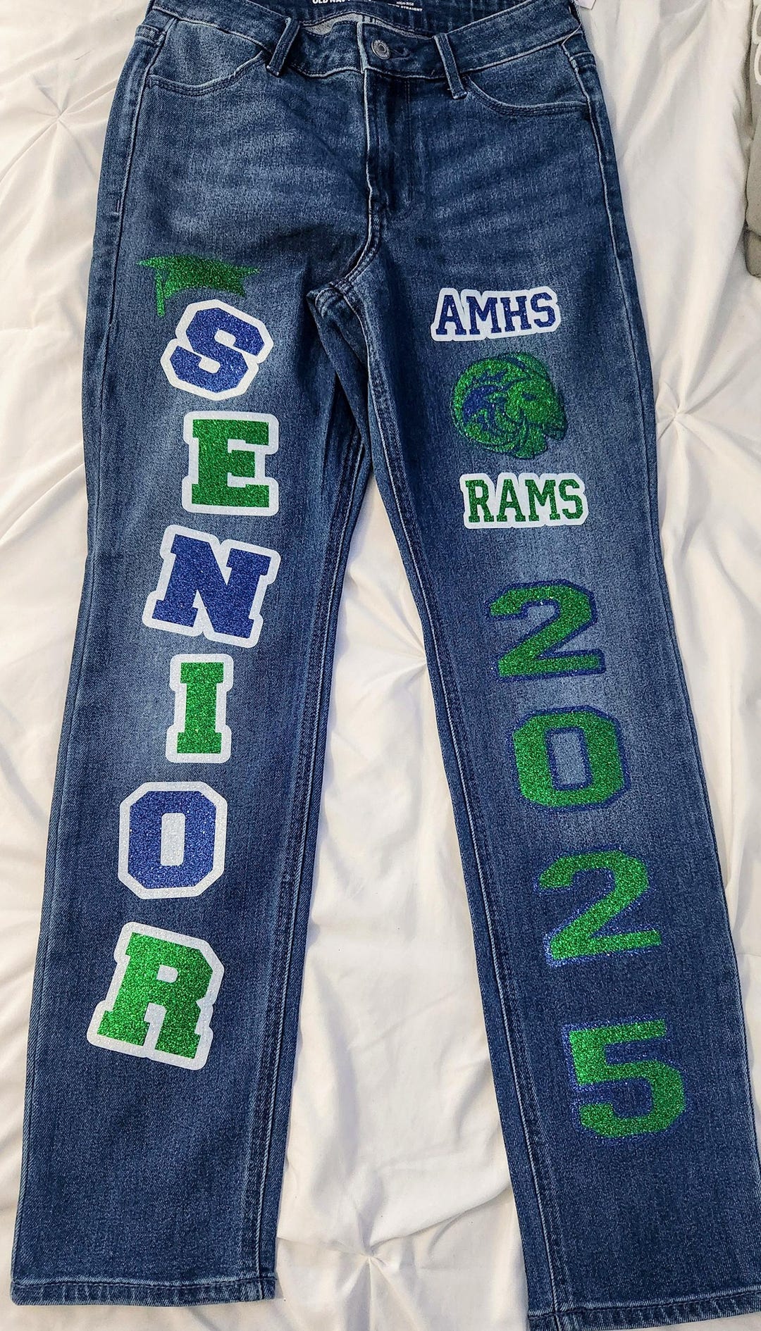Custom Senior Jeans, Homecoming, Photo Shoot, College Jeans, Spirit ...