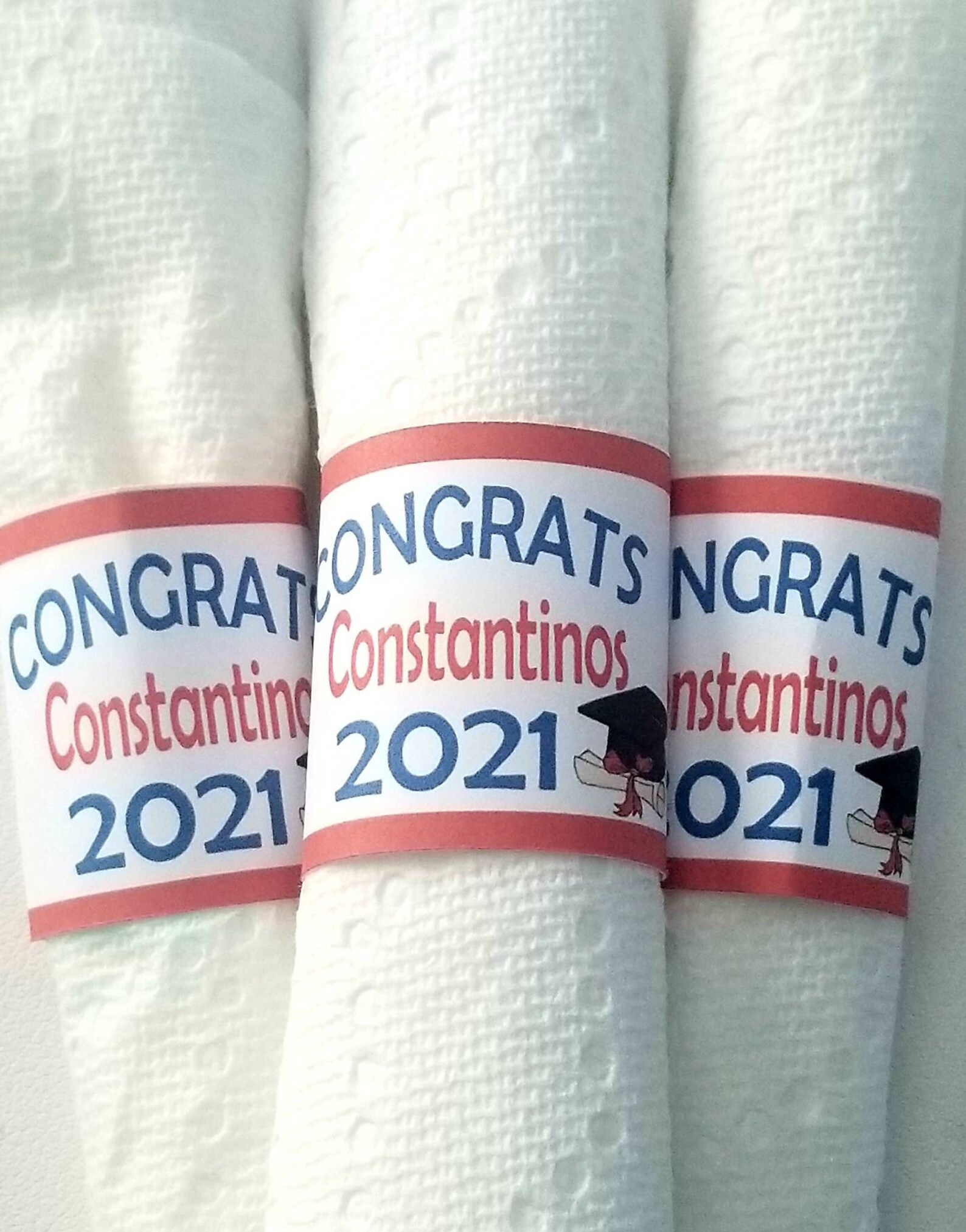 Napkin Wrapper Bands Custom or Personalized - Etsy
