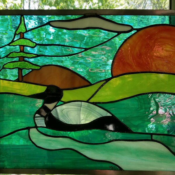Stained Glass Loon Pattern - Etsy