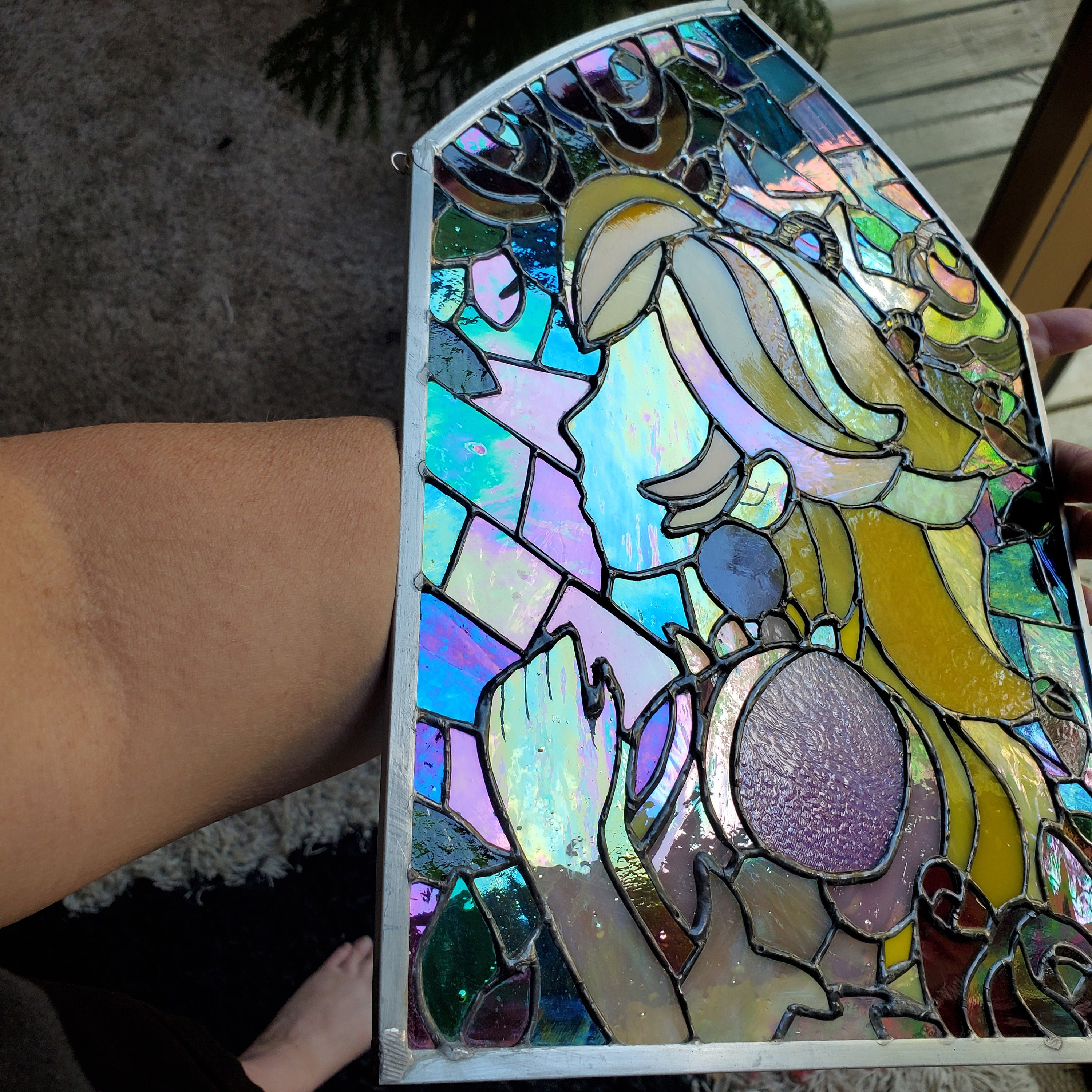 Princess Peach Stained Glass Window Art - Mario Inspired Decor - Etsy