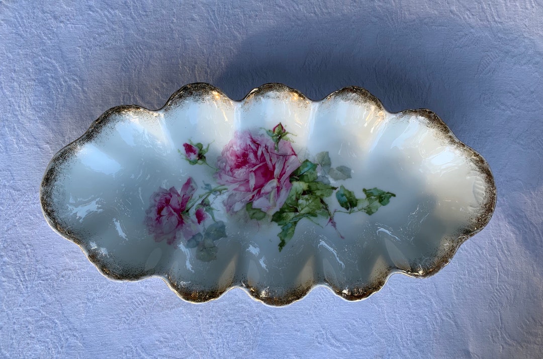 Vintage German Lusterware Celery/serving Dish - Etsy