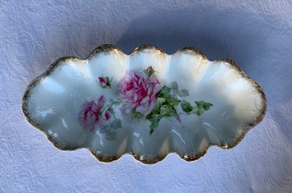 Vintage German Lusterware Celery/serving Dish - Etsy