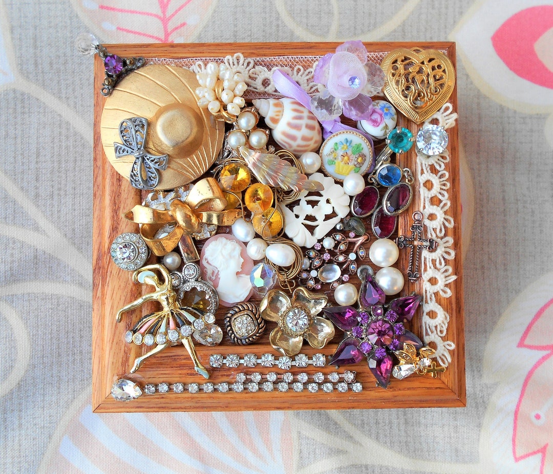 Jeweled Pearls Lace Dancer Trinket Jewelry Box Chaos to - Etsy