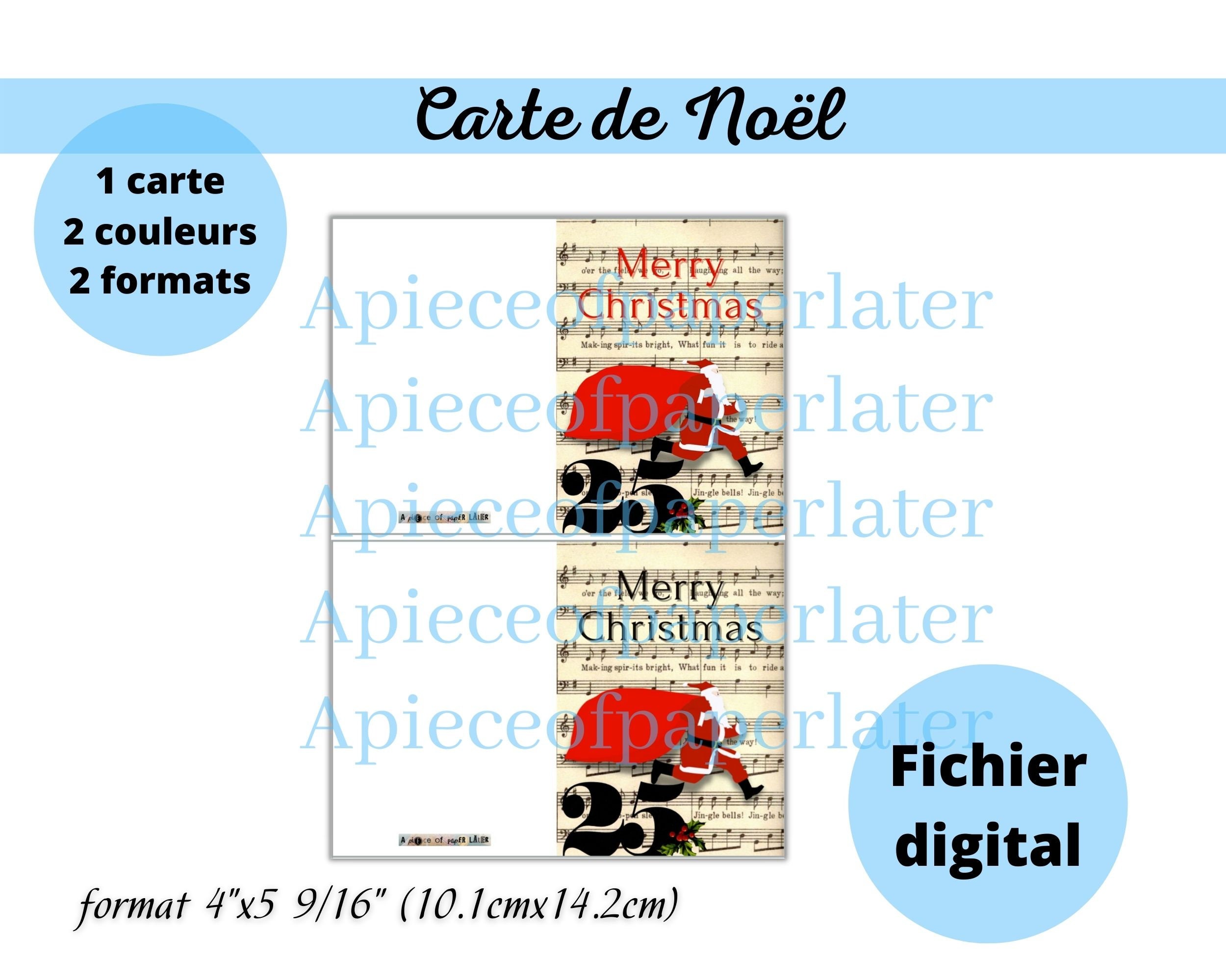 Printable Christmas Card Christmas Card Santa Digital - Etsy