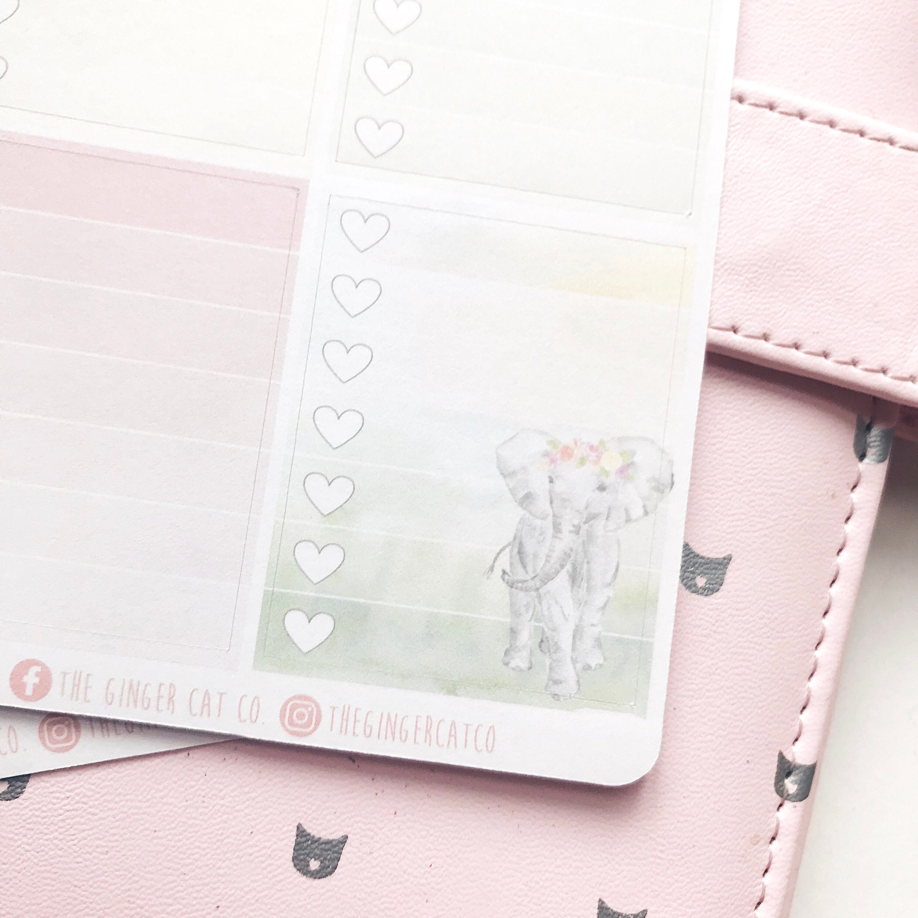 A La Carte Elephant Family Vertical Planner Journaling - Etsy UK