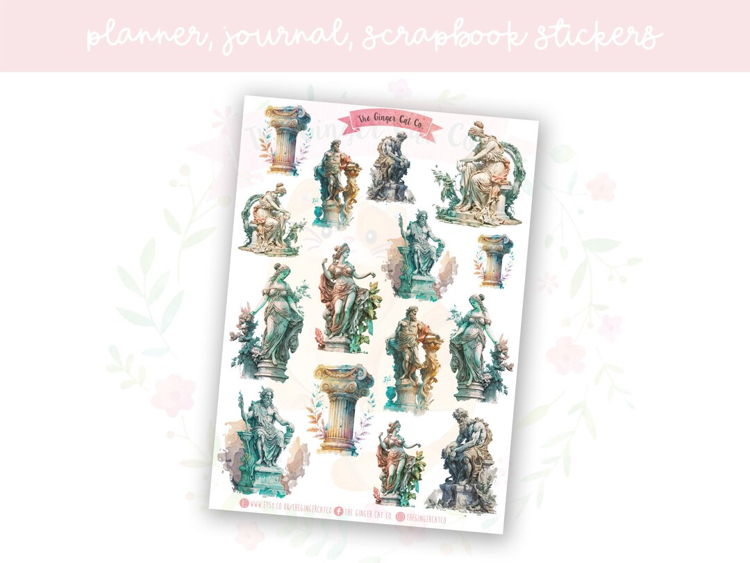 Greek Statues Planner Sticker Sheet | Decorative Stickers | Journal ...