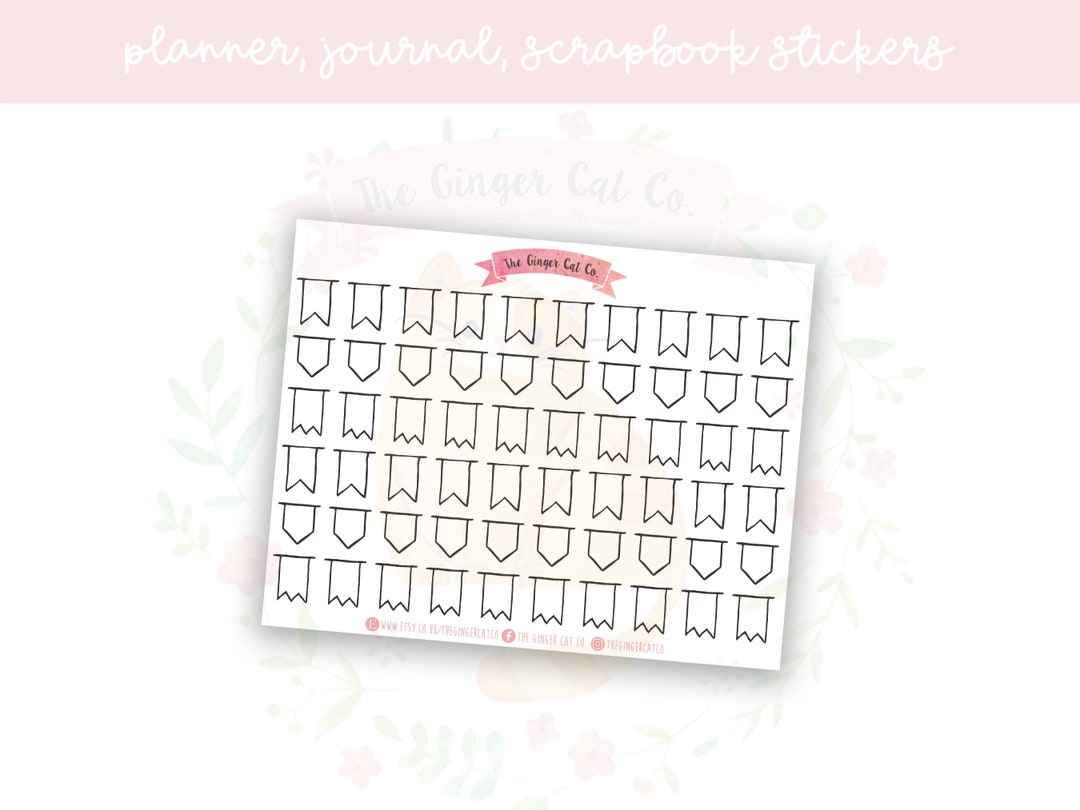 Journal Flags Decorative Planner, Journaling, Scrapbook Stickers - Etsy