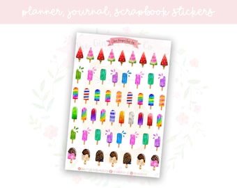 Summer Ice Cream Summertime Planner Stickers Weekly Kit to Be Used With ...