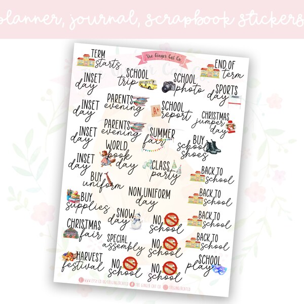 School Year Planner Stickers - Etsy