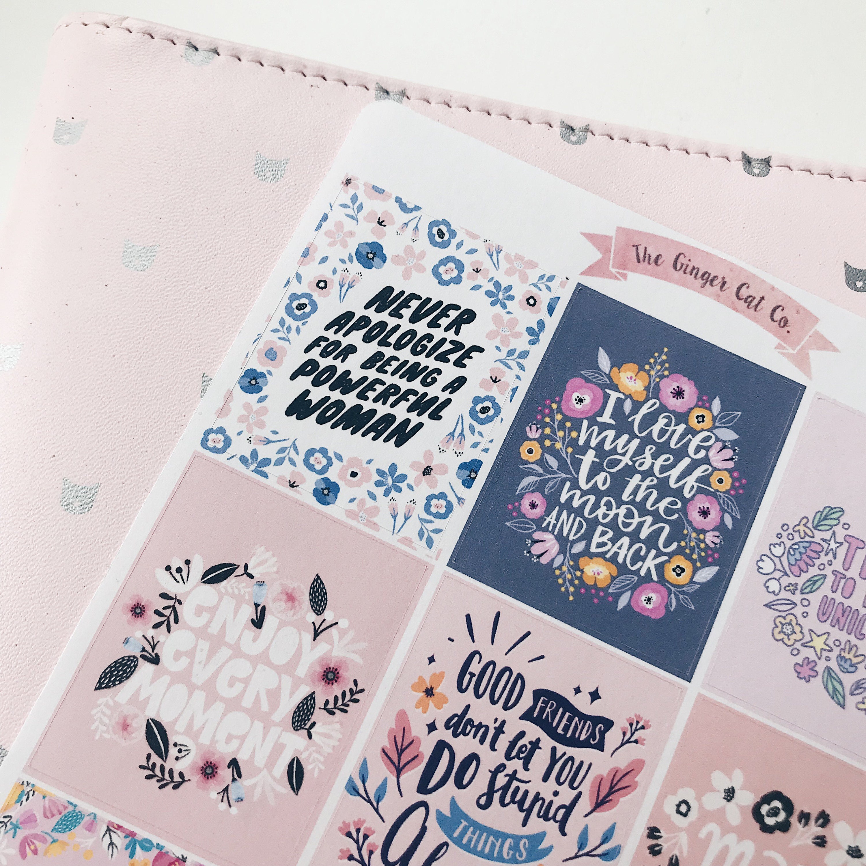 Purple & Pink Inspirational Quote Full Box Planner, Journaling ...