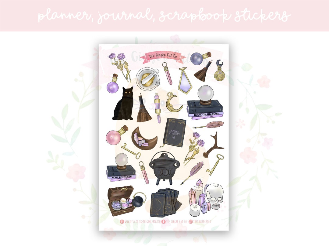 Witch's Home Planner Sticker Sheet | Decorative Stickers | Journal ...