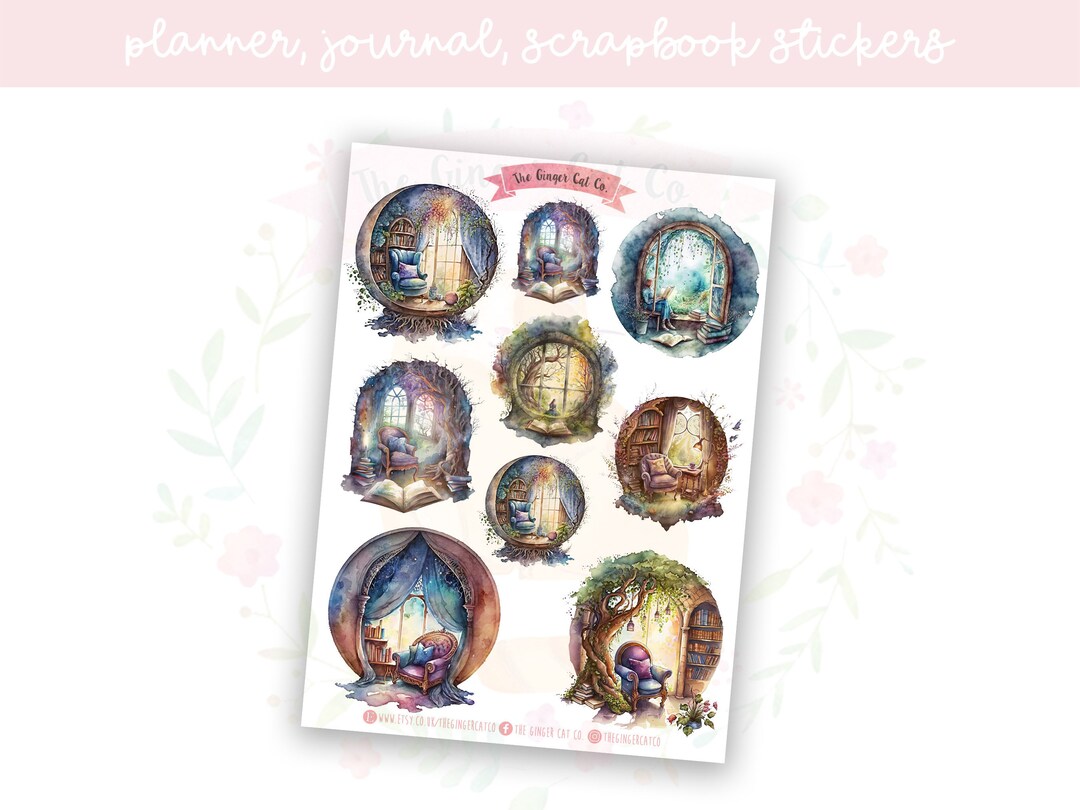 Fantasy Reading Nooks Set 1 Decorative Journal, Scrapbook, Planner ...