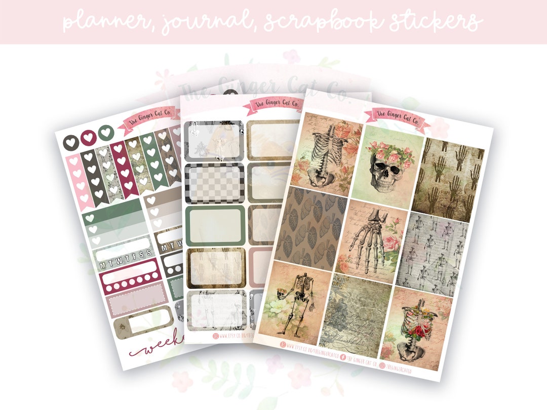 A La Carte Anatomy Planner Sticker Kit, Vertical Planner, Journaling ...