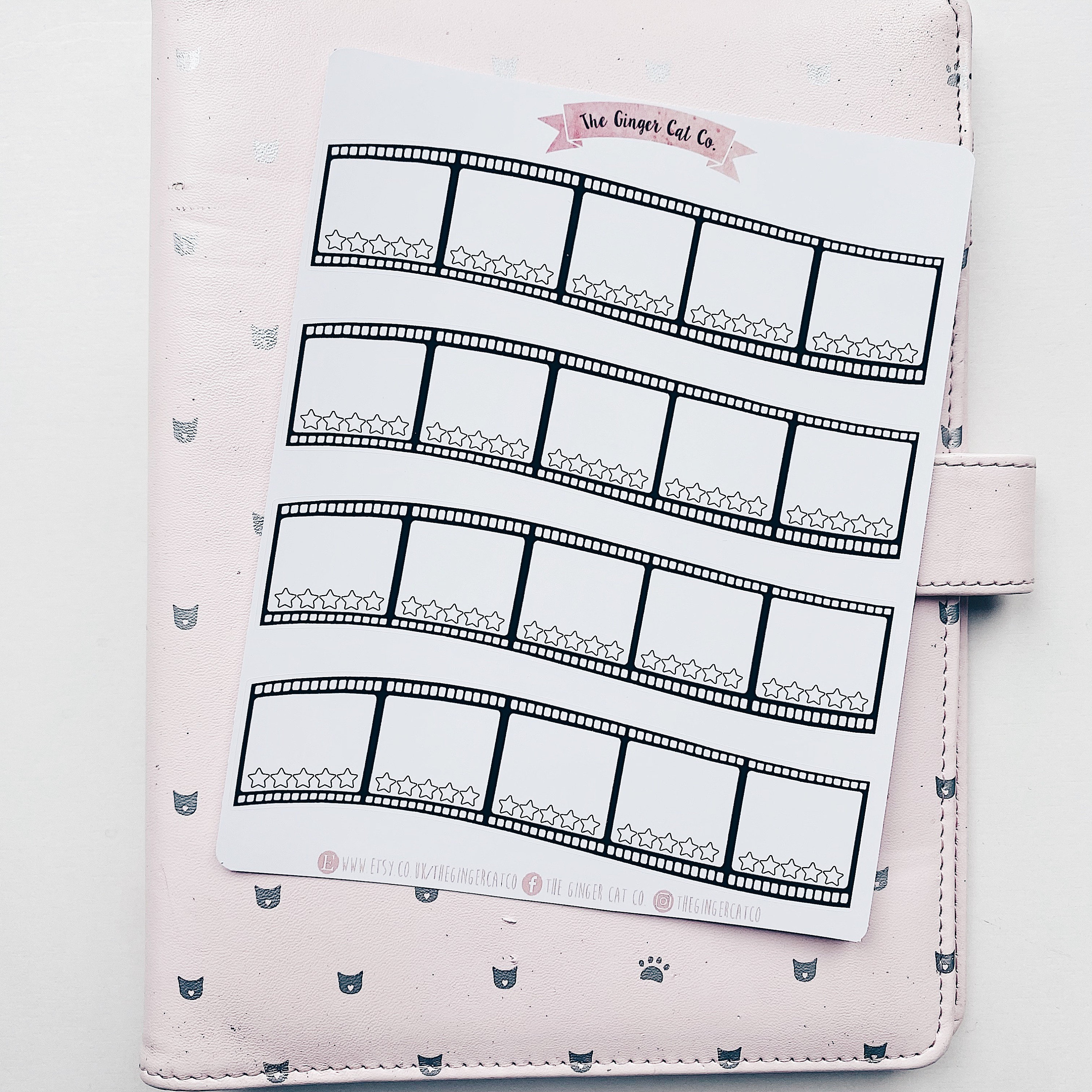 Film Reel Movie Tracker Planner Journaling Scrapbook - Etsy