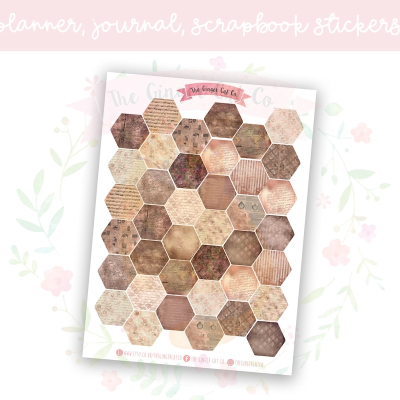 Hexagon Thank You Sticker - Etsy