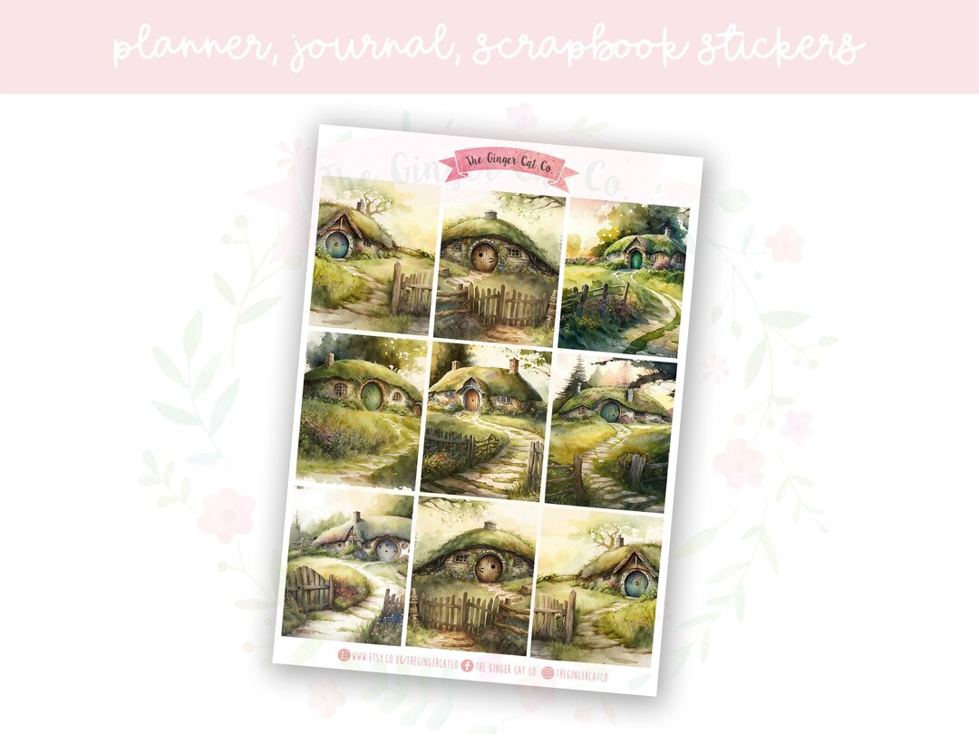 Hobbit Hole Full Boxes Decorative Journal, Scrapbook, Planner Stickers ...