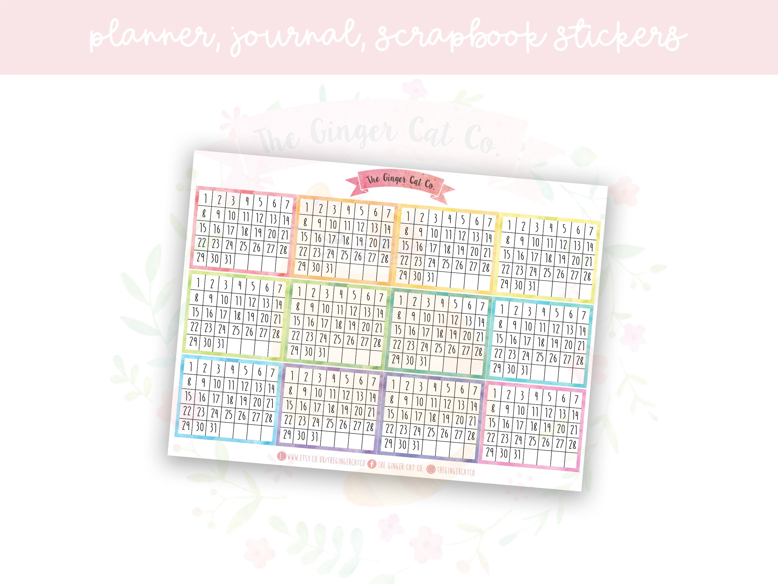 Monthly Habit Tracker Planner Journaling Scrapbook Stickers - Etsy