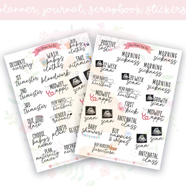 Pregnancy Stickers - Etsy