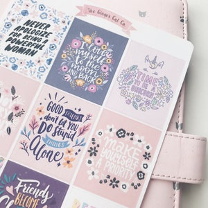 Purple & Pink Inspirational Quote Full Box Planner, Journaling ...