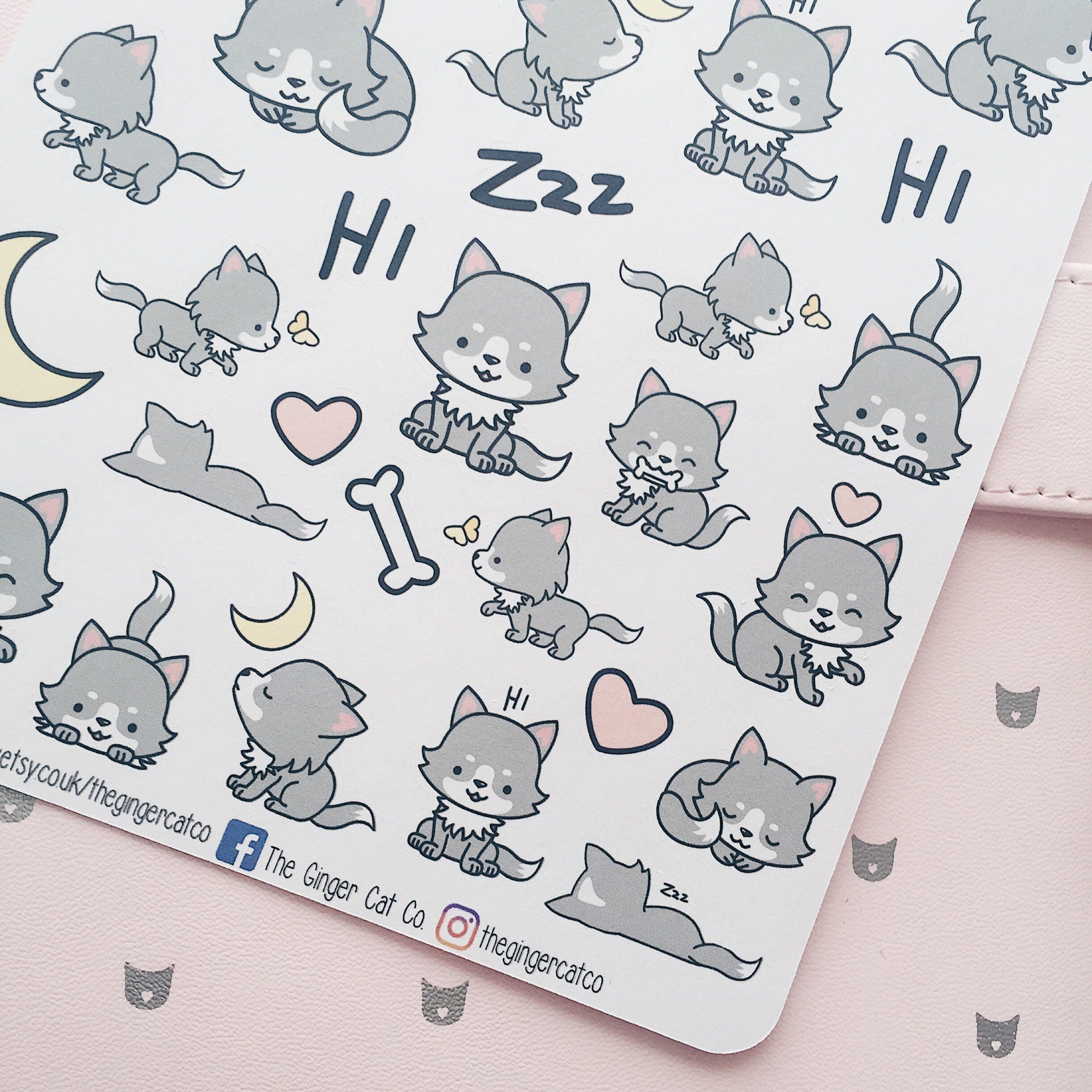 Craft Supplies & Tools Stickers planner stickers animal stickers A188 ...