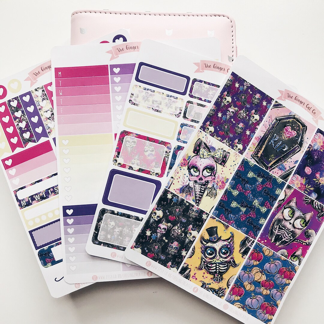 A La Carte Boo Vertical Planner, Journaling, Scrapbook Sticker Kit - Etsy