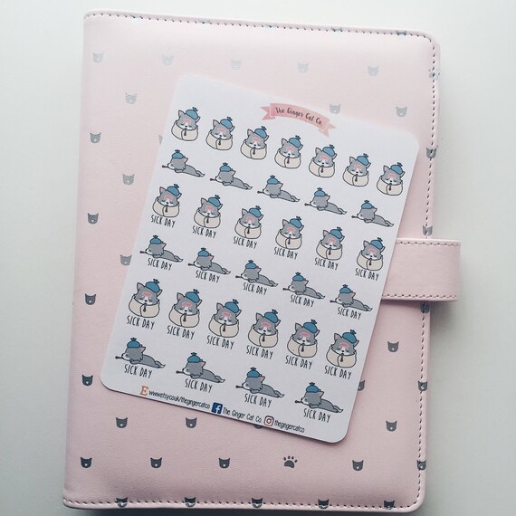 Cute Wolf Is Poorly Planner Stickers | Etsy